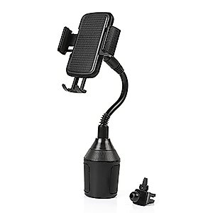 Limitless PhoneStation Car Cup Holder Phone Mount with Adjustable Base, Flexible Neck & Air Vent Clip for iPhone/Samsung/Note/Galaxy & More