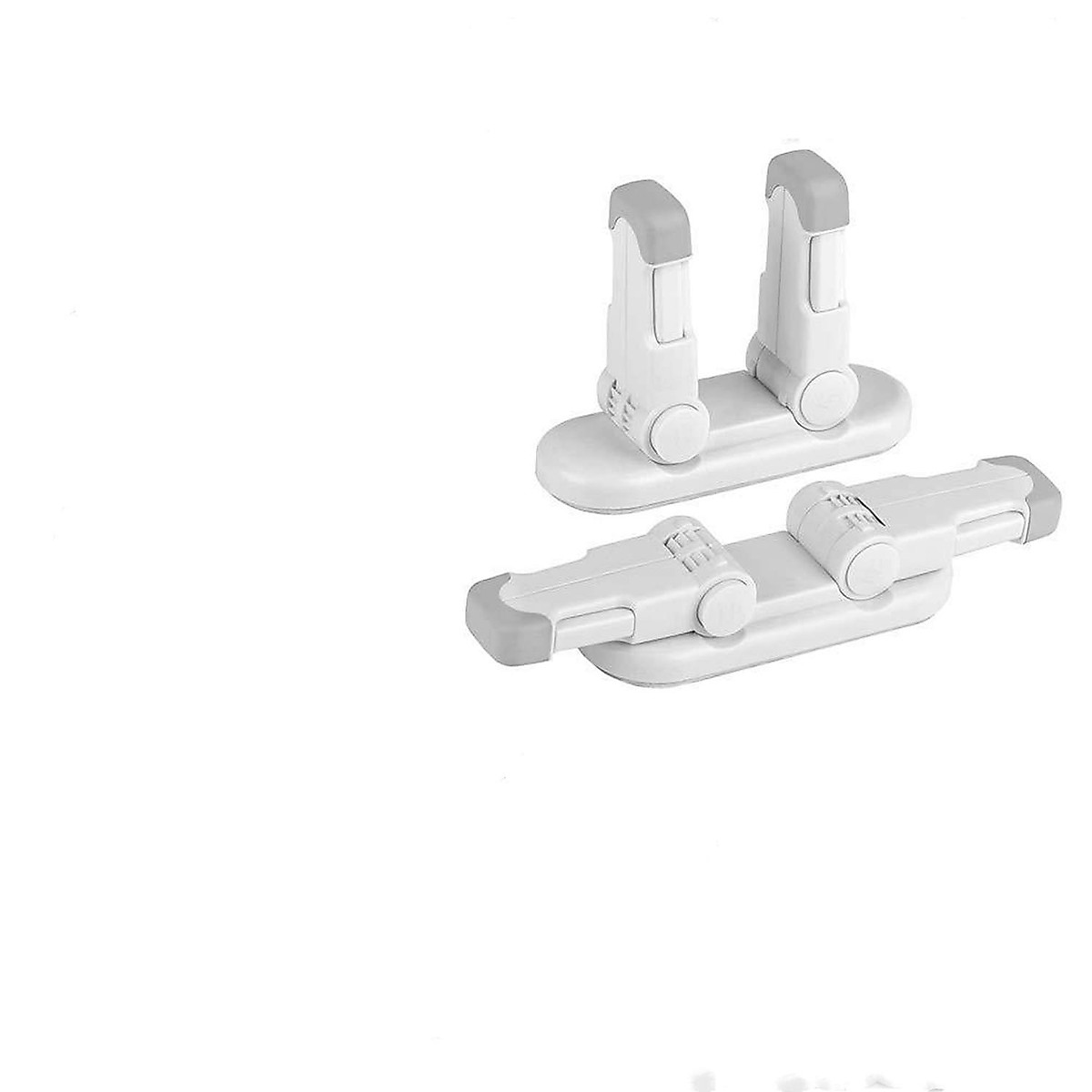 4-Pack Improved Childproof Door Lever Lock Prevents Toddlers From Opening Doors. Durable ABS with 3M Adhesive Backing.Easy One Hand Operation for Adults.Simple Install, No Tools Needed (4 white pack)