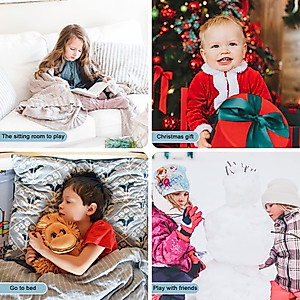 American Trends Toddler Fuzzy Socks Kids Slipper Socks for Girls Boys Baby Cozy Fluffy Warm Winter Socks 3 Pack Blue&& Green 3-6 Years