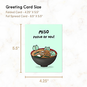 ALY LOU Funny Graduation Card, Congratulations Congrats Card for Him/Her, Funny Grad Card for New Job Promotion, New Home, Wedding Celebration (Miso Proud)