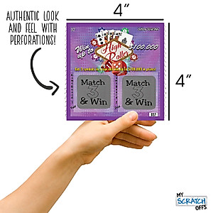 My Scratch Offs 5 Cards Adult Scratch Off Lotto Fake High Roller Lottery Tickets for Pregnancy Announcement