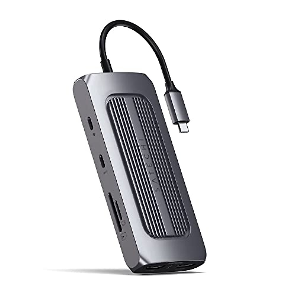 Satechi USB C Hub Multiport Adapter MX with Dual 4K HDMI, 100W USB C PD Charging, USB C Data, 2 USB-A, Ethernet, Micro/SD Card Readers, for MacBook Pro/Air M1 M2 M3, Windows