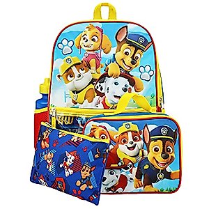 Paw Patrol Heroes Nickelodeon Cartoon 5-Piece Backpack accessories Set for boys