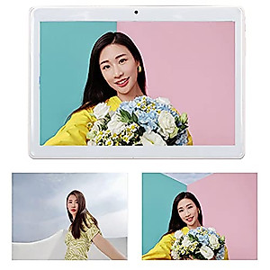 Ultra Thin Tablet, 2GB RAM 32GB ROM Smart Tablet Silver Front 2MP Rear 5MP for Photography (US Plug)