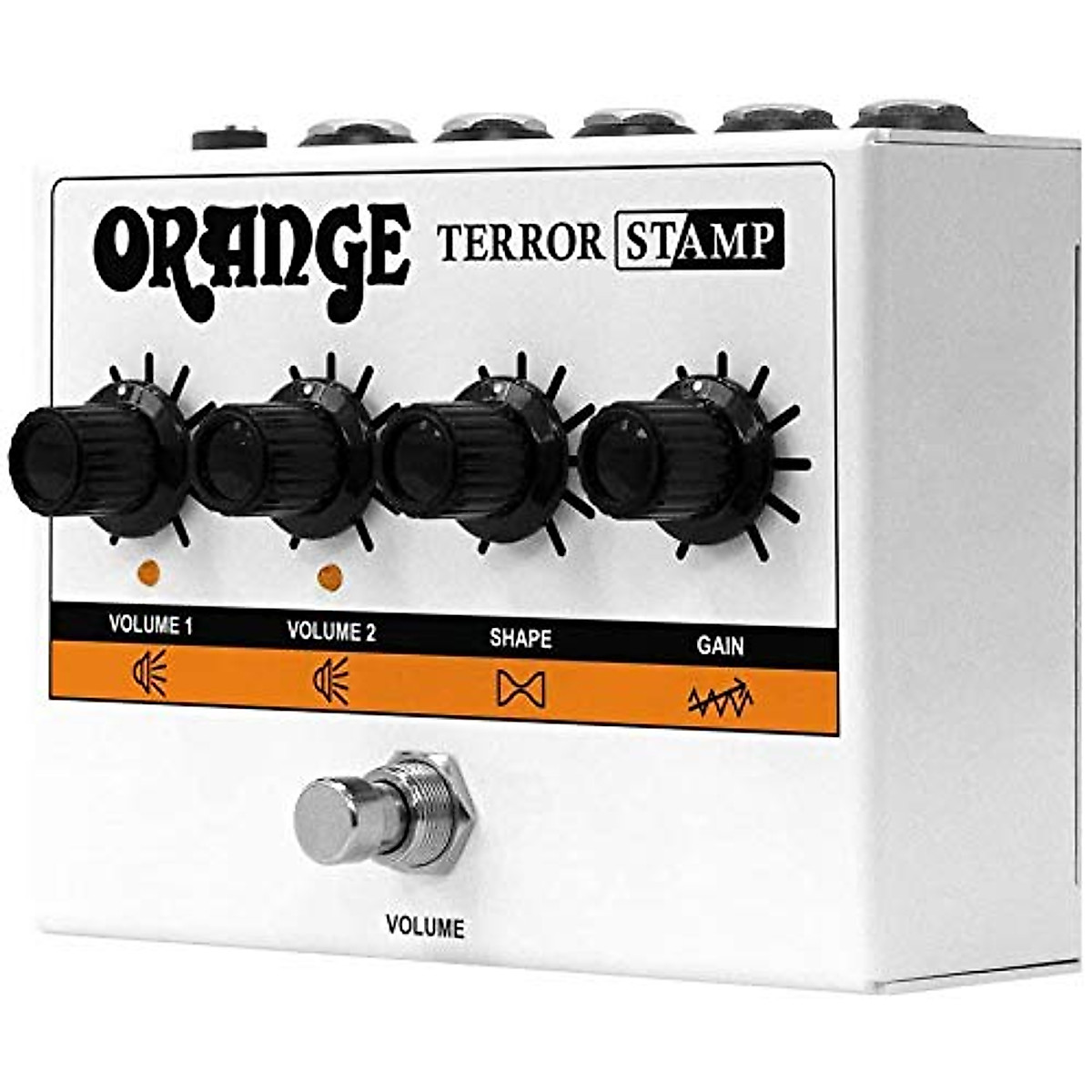 Orange Terror Stamp Guitar Amplifier Pedal Bundle with Instrument Cable, Fender Picks, and Austin Bazaar Polishing Cloth