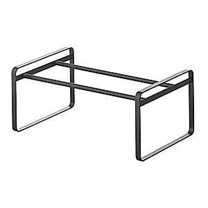 Red Co. Expandable 16 to 28 inch Steel Metal 6 Pair Shoe Rack, Stackable Storage Shelf, Black