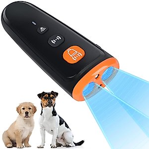 MZBYDLM Anti Barking Device Ultrasonic Dog Bark Deterrent LED Flash+Sound Wave Drive Dog Barking Deterrent Dog Barking Control Devices Ultrasonic Bark Control Training &Behavior Aids for Dogs