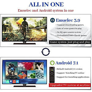 Kinhank Super Console X Pro,117,000+ Classic Games Retro Video Game Console,Gaming Systems for 4K TV HD/AV Output,Dual Wireless 2.4G Controllers,Up to 5 Players,Gift for Men(256G)