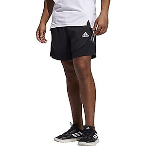 adidas mens AEROREADY 3-Stripes Short Primeblue Black X-Large
