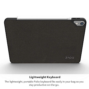 ZAGG Folio Keyboard - Backlit Tablet Keyboard and Case - Made for iPad Pro 11"" (2018) - Black (103002357)