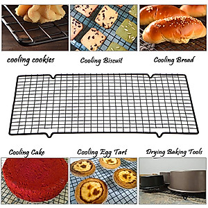 OwnMy Set of 2 Baking Cooling Rack, 10” x 16” Non-Stick Heavy Duty Wire Oven Safe Cooling Rack for Roasting and Baking