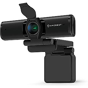 Amcrest 4K Webcam w/Microphone & Privacy Cover, Web Cam USB Camera, Computer HD Streaming Webcam for PC Desktop & Laptop w/Mic, Wide Angle Lens & Large Sensor for Superior Low Light (AWC897)
