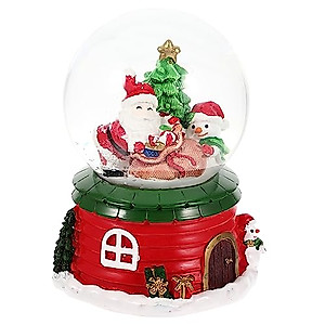 Christmas Crystal Ball Box christmas desk decoration snow globe for snow globe with music gifts Christmas music box xmas snow globes child lantern winter Glass Snow Globe