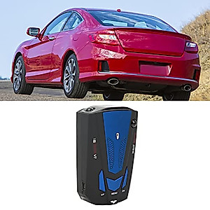 Car Radar Detector, Dc 12v Long Range Laser Radar Detector with 360 Degree Protection, Voice Alerts and and Speed Camera Alerts Vehicle Electronics Car Speed Detector Radar for Police(Blue)