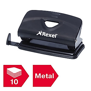 Rexel 2100759 Value 2 Hole 10 Sheet Metal Punch - Black