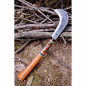 OJIKA" Billhook Double-Edged Aogami Steel Blade Forestry Japan Tools 16.9inch