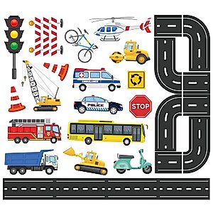 Foam Bath Toys for Toddlers- 29 Piece Vehicles Bath Stickers with Storage Bag Educational Floating Bathtub Traffic Preschool Non-Toxic Fun Bathing for Baby Girls Boys Toddler Kids