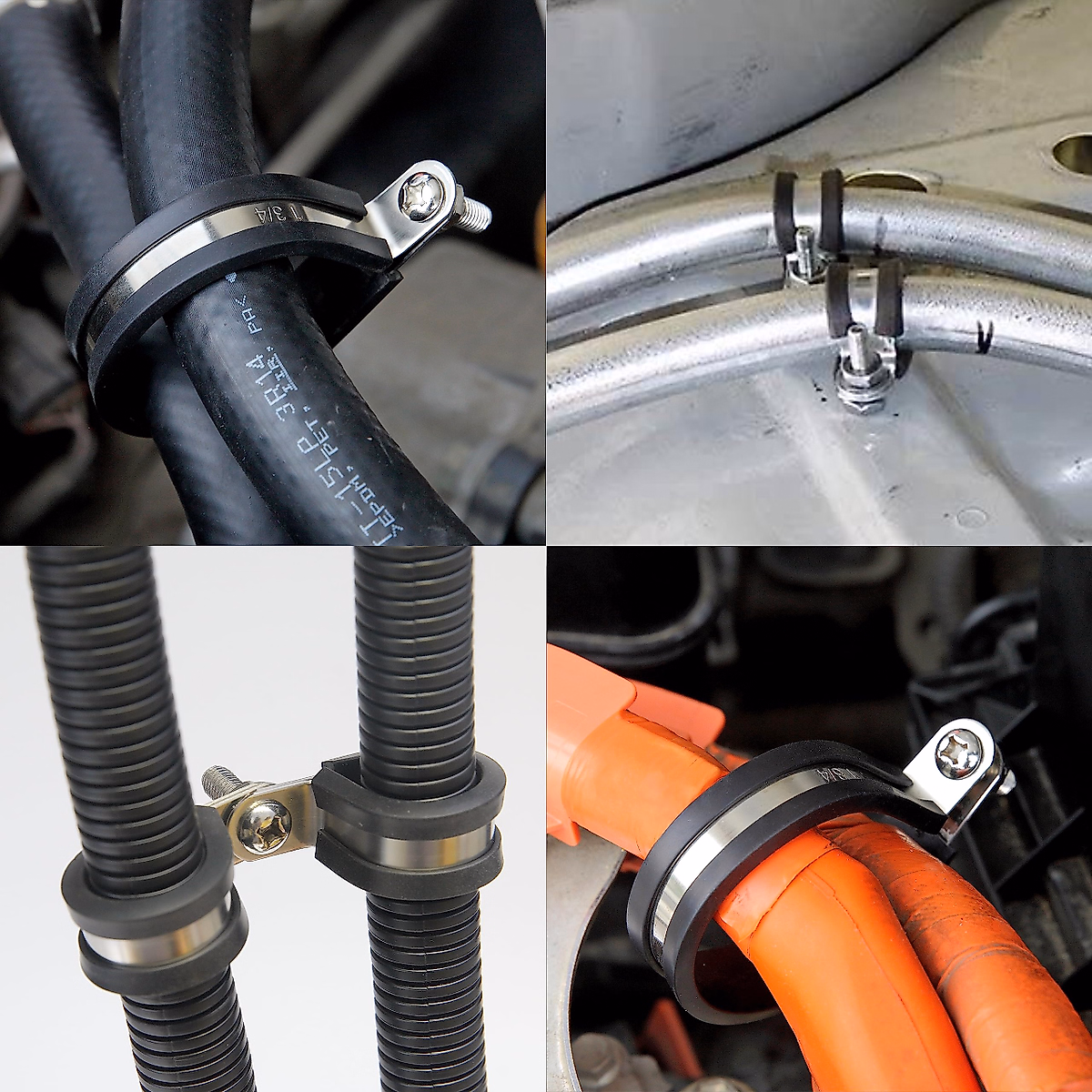 50 PCS 1/2 Inch Cable Clamps, 304 Stainless Steel Cable Clamps, Insulated Clamp, Hose Clamp, Pipe Clamp, Sturdy Clamp, and Wire Clamp by RTHIEAI