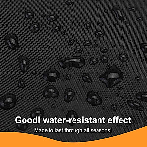 LBTING Fire Pit Cover, 22 inch Cover for 18-22 inch Round Firepit, Waterproof Windproof Dustproof UV-Resistant Heavy Duty Cover for Outdoor Patio Firepit Table - Black