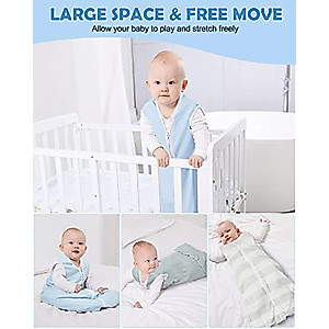 Lictin Baby Sleep Sacks-3 Packs Cotton Baby Wearable Blanket 0.5 TOG,Unisex Sleepsack with Adjustable Length 18-36 Months, Baby Sleeping Bag with 2-Way Safe Zipper for Infant Toddler Boy or Girl