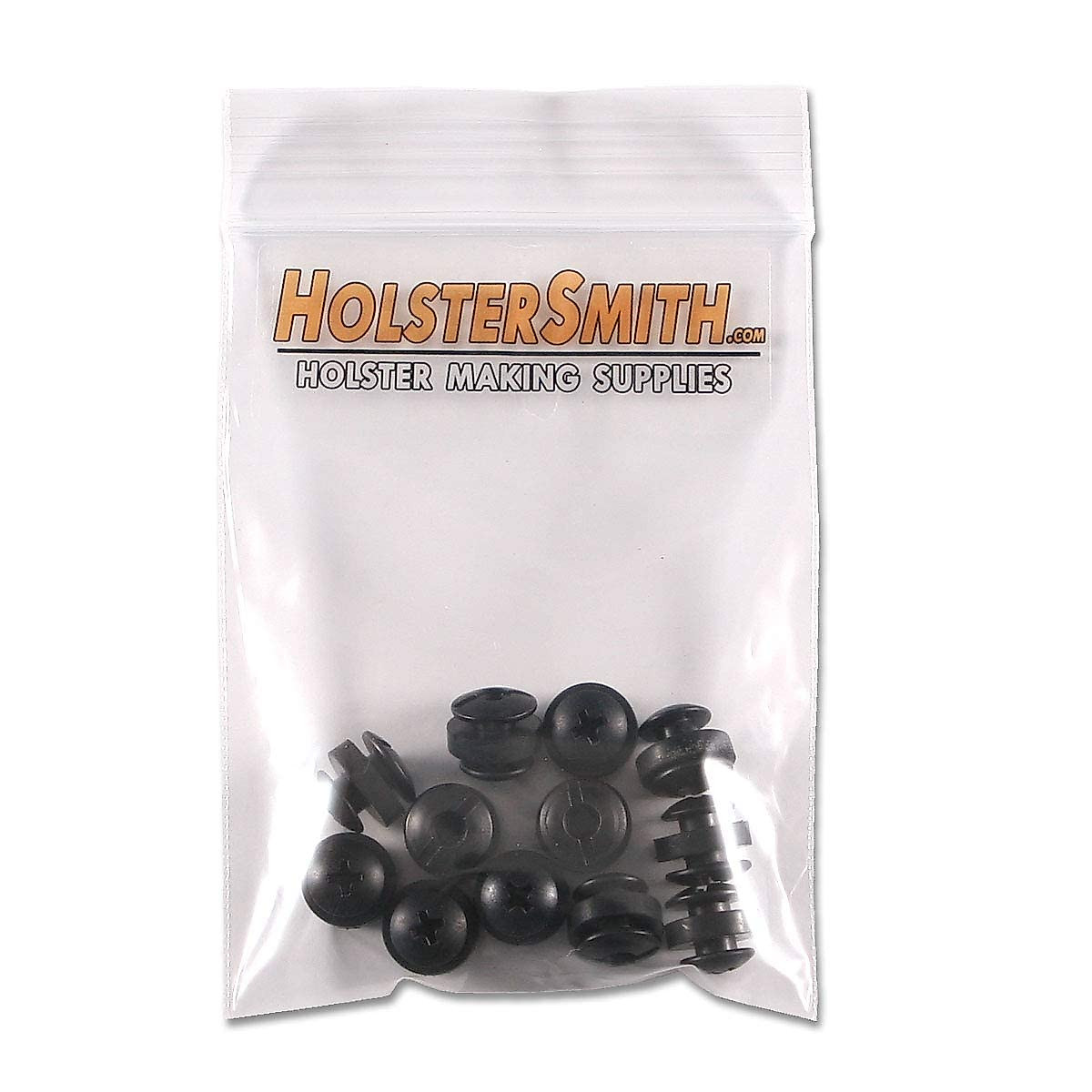 HolsterSmith Holster Attachment Mounting Assembly – (12 Pack) - (1/4 Chicago Slotted Binding Post + 1/4 Truss Head Screw + 1/8 EPDM Washer) - for DIY KYDEX Holster Belt Clips & More