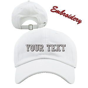 Premium Baseball Cap KB4006 / Custom Hats/Embroidery Hats/Monogram Hats (White), One Size-Large