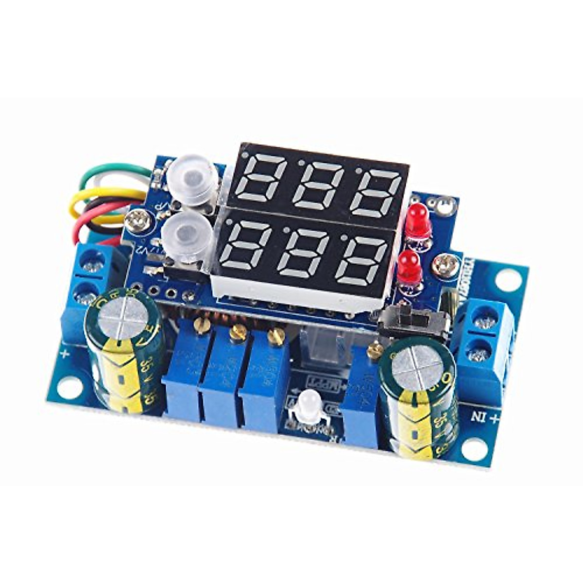 5A Buck Converter, KNACRO Voltage Regulator Board DC 6-36V Down to 1.25-32V 5A CC CV MPPT Solar Controller Module 24v to 12v 5v for Car Power Supply