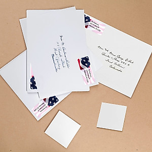 Customized Personalized Address Labels - Made in The USA by Kenco (500 Labels, American Flag)