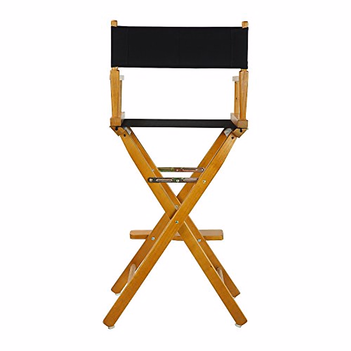 Casual Home 30" Director's Chair Honey Oak Frame-with Black Canvas, Bar Height