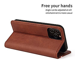 Fansipro Wallet Folio Case for Samsung Galaxy S9 Plus, Premium PU Leather Slim Fit Cover for Galaxy S9 Plus, 2 Card Slots, 1 Transparent Photo Frame Slot, 3 Color Bands, Brown