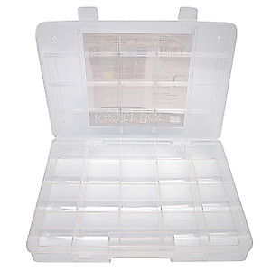 The Beadsmith Keeper Box - Medium Size - 10-3/4 x 7-1/2 inches, Storage Organizer with 20 compartments, Art Supply Organizers for Craft, Jewelry, Nail Art and More
