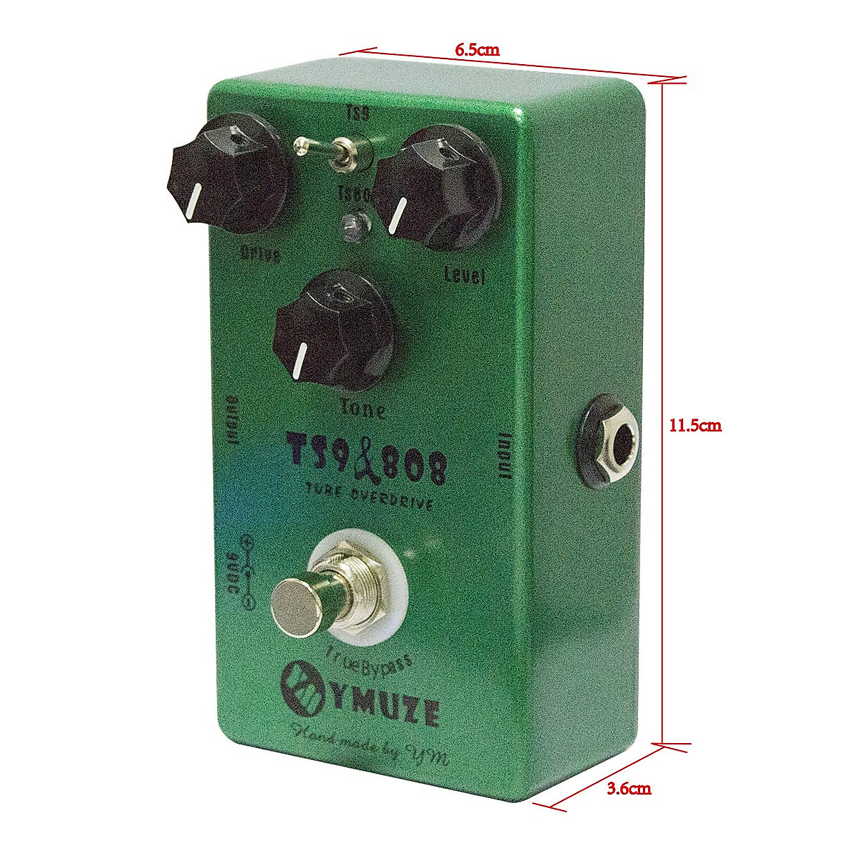 YMUZE Hand-made TS9 TS808 Tube Overdrive Guitar Effect Pedal True Bypass (YMUZE TS9)
