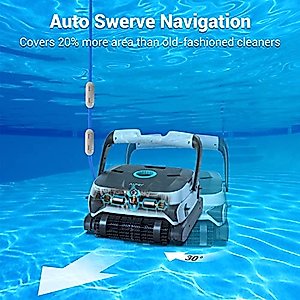AIPER Automatic Robotic Pool Cleaner with Ultra Triple Motors, Large Top Loading Filter Baskets&Wall Climbing Function, Ideal for In-Ground/Above Ground Pools Up to 50 Feet, Gray (OC1200 Pro)