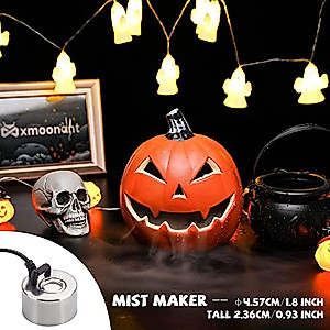 Mxmoonant Mist Maker 350ml/H, Halloween Party Ultrasonic Pond Fogger Aluminum Mister with Splash Guard for Water Fountain Rockery Holidays Decoration