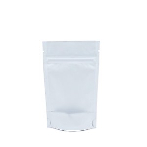 QQ Studio Pack of 100 Translucent Front Matte White Poly Plastic Resealable Bags (1.7oz (4" x 6"), White Stand-Up Pouch)