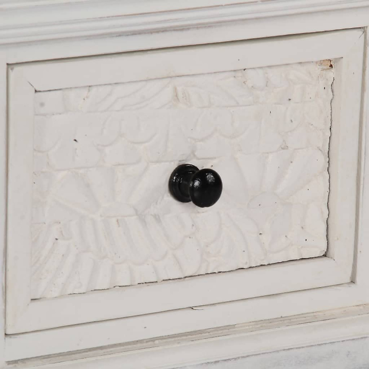 QJBSAVVA Coffee Table White 27.6"x27.6"x11.8" Solid Mango Wood,Entrance Table Tray Tables Center Table Low Table Suitable for Meeting Rooms, Reception Rooms, Offices