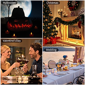 LFSEMINI Tea Lights, 24 Pack Battery Tea Lights Flameless LED Tea Lights Candles Battery Powered Fake Candles 100 Hours for Wedding Party Holidays Home Decoration Outdoor (Warm Yellow)