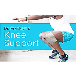 Dr. Franklyn's Knee Support - Easy Use Elastic Sports Compression Sleeves - Quick Injury Recovery & Pain Relief - for Men & Women