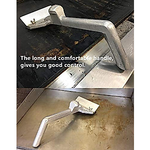 LRui Grill Scraper Heavy Duty Griddle Scraper Set with 5 Replacement Blades Flat Top Grill Accessories Griddle Cleaning Kit,for Outdoor Grill Cleaning