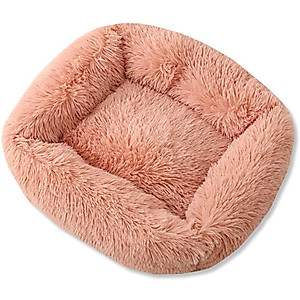 Bed L Size Plush Square Beds for Cats Dogs Super Soft Winter Warm Sleeping Mats for Dogs Cats 1Pcs Morandi Powder