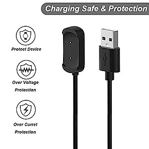 Emilydeals 2-Pack Charger for Amazfit T-Rex, GTS, GTR Smart Watch - Replacement Magnetic Charging Cable USB Cord for Amazfit T-Rex, GTS, GTR [1m/3.3ft] (2)