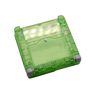 Cowhilan Replacement Clear Full Housing Shell Case Compatible with Gameboy Advance SP GBA SP Console, Send with Game Card Shell, Transparent Green