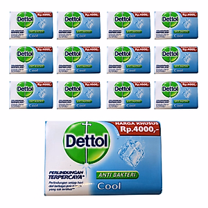 Dettol Anti-Bacterial Hand and Body Bar Soap, Cool, 110 Gram / 3.88 Ounce (Pack of 12)