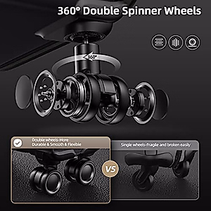 SHOWKOO Luggage Sets 3 Piece Softside Expandable Lightweight Durable Suitcase Sets Double Spinner Wheels TSA Lock Black (20in/24in/28in)