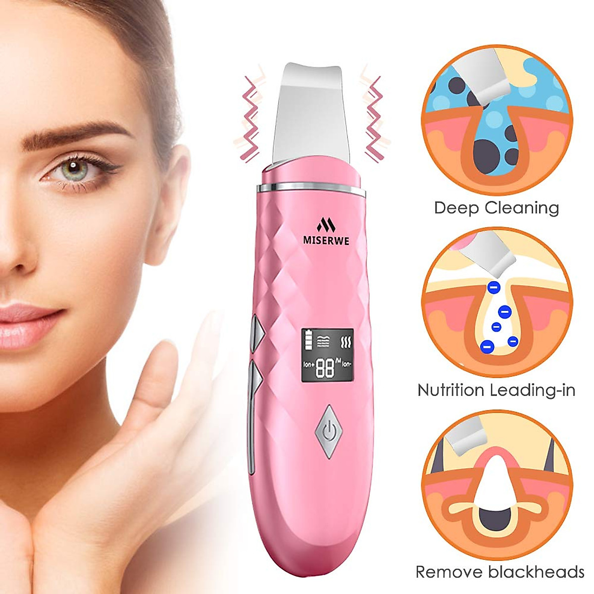 Skin Scrubber,Blackhead Remover Pore Cleaner Skin Scrubber