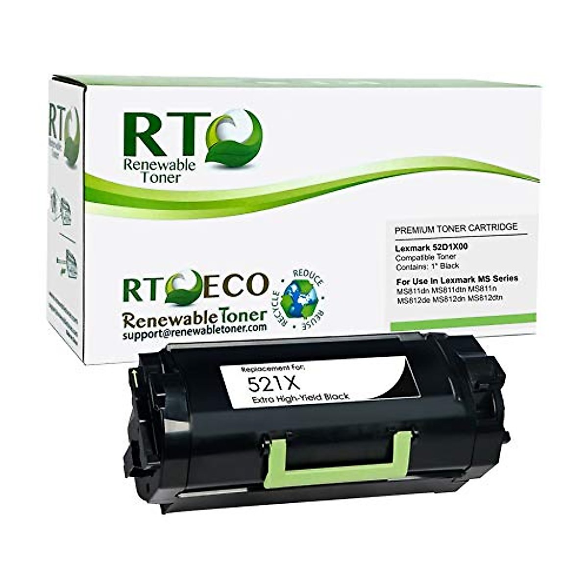 Renewable Toner Compatible Lexmark 521 High Yield Replacement for Lexmark 521X 52D1X00 MS710dn MS811n MS811dn MS811dtn MS812de MS812dn MS812dtn