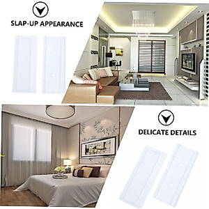 HOMSFOU 6 Pairs Multi-Function Hanger White Holder Mount for Self Home Punch-Free Tissue Wall-Mounted Remote Control Power Management Cable Mounted Organizer Socket System Fixator Strip