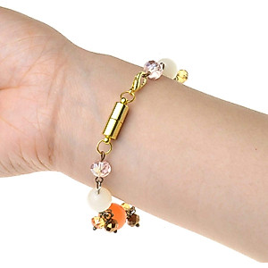 Aiskaer 16 Pcs Magnetic Lobster Clasps for Jewelry Necklace Bracelet Rhinestone Ball Style Cylindrical and Ball Tone Lobster Clasp