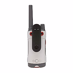 Motorola Solutions, Portable FRS, T482, Talkabout, Two-Way Radios, Red Cross, Emergency Preparedness, Rechargeable, 22 Channel, 35 Mile, White W/Red, 2 Pack