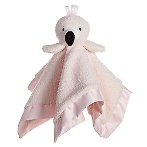 Apricot Lamb Stuffed Animals Flamingo Security Blanket Infant Nursery Character Blanket Luxury Snuggler Plush Baby Lovey(Flamingo, 13 Inches)